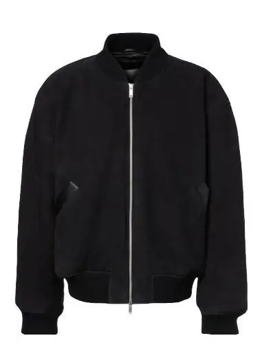 Studio Nicholson X Aaron Levine Berkeley Suede Bomber Jacket - Black