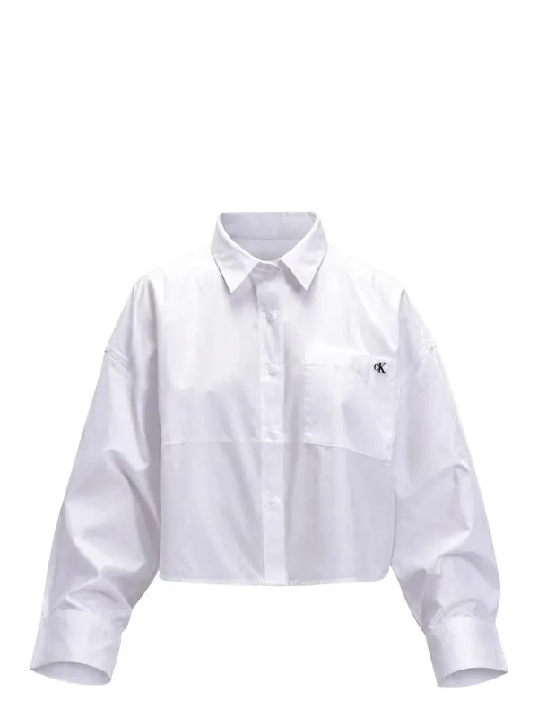 Calvin Klein Long Sleeve Shirt With Embroidered Logo - No