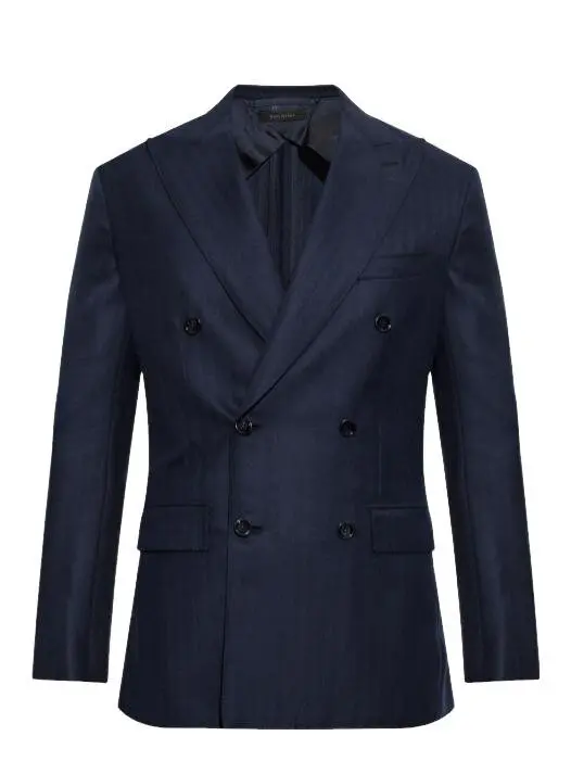 Brioni Double Breasted Blazer - Black