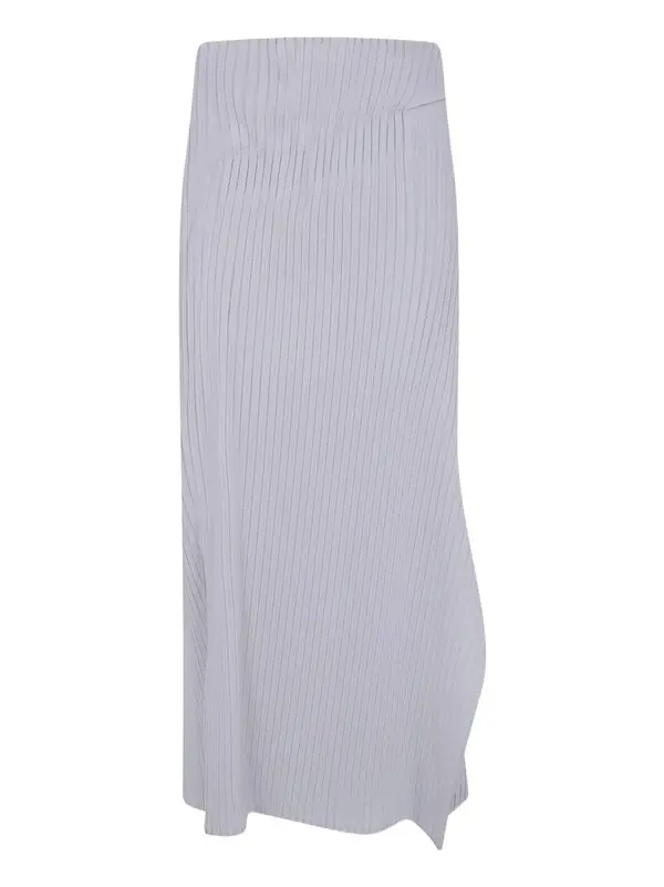 Issey Miyake Pleated Long Skirt - Gray
