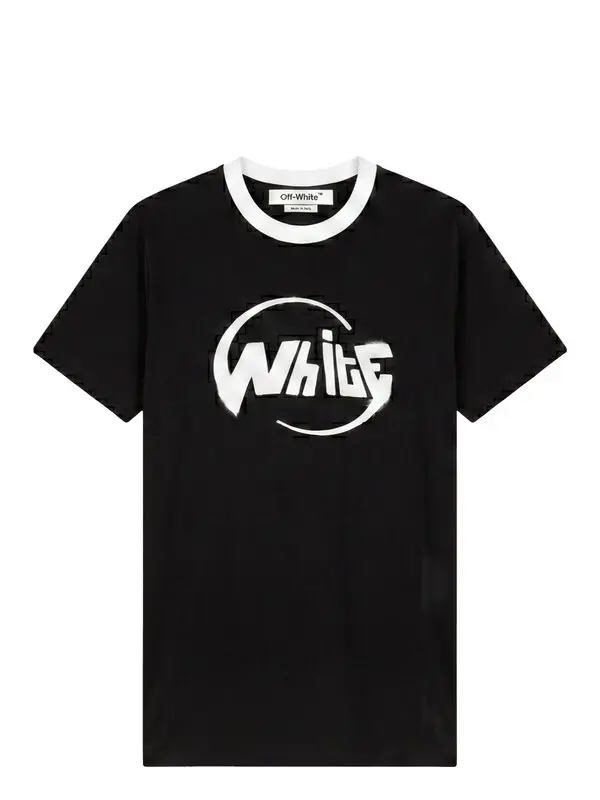 Off-White Logo Printed Crewneck T-shirt - Black