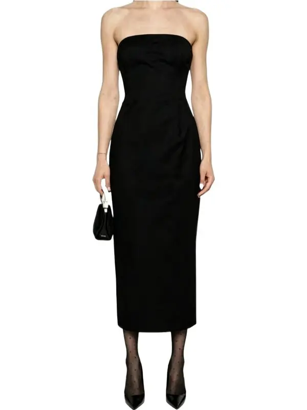Magda Butrym Off-the-shoulder Slit Dress - Black