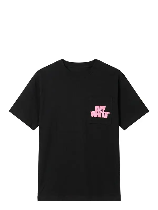 Off-White Logo Detailed Crewneck T-shirt - Black
