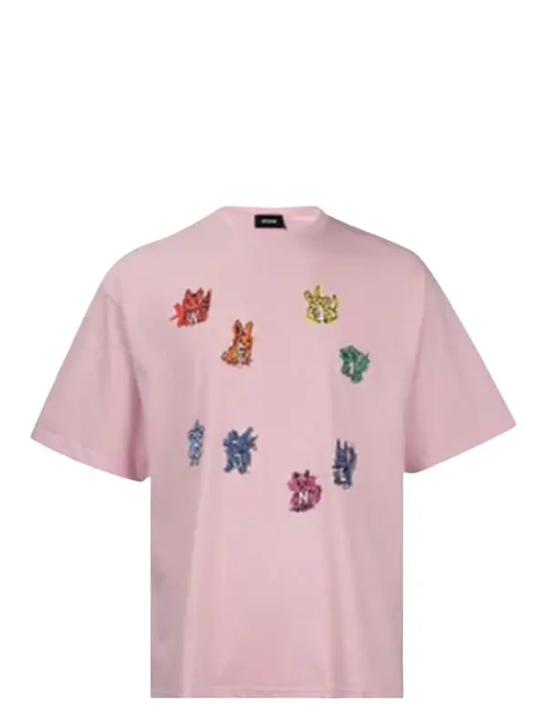 We11Done Sticker-print T-shirt - Pink