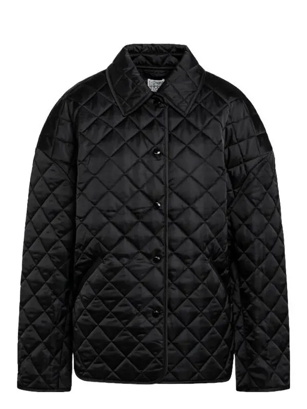 TOTEME Quilted Collared Long-sleeved Casual Jacket - Black