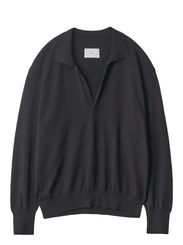 SSSTEIN Long-sleeved Polo Shirt - Black