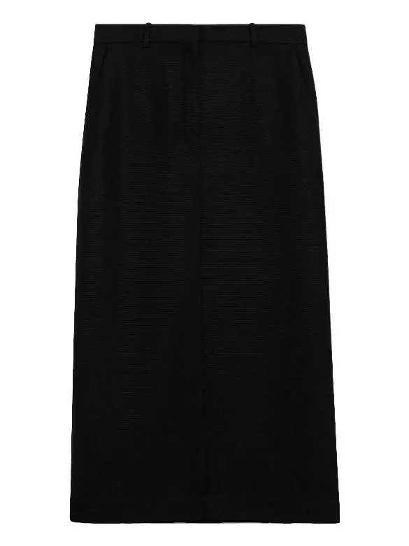TOTEME Belt Loop Midi Skirt - Black