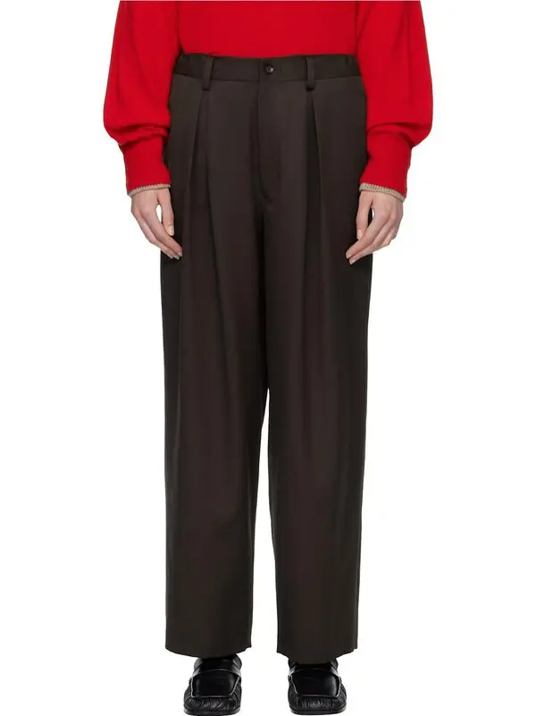 SSSTEIN Wool Gabardine Trousers - Black