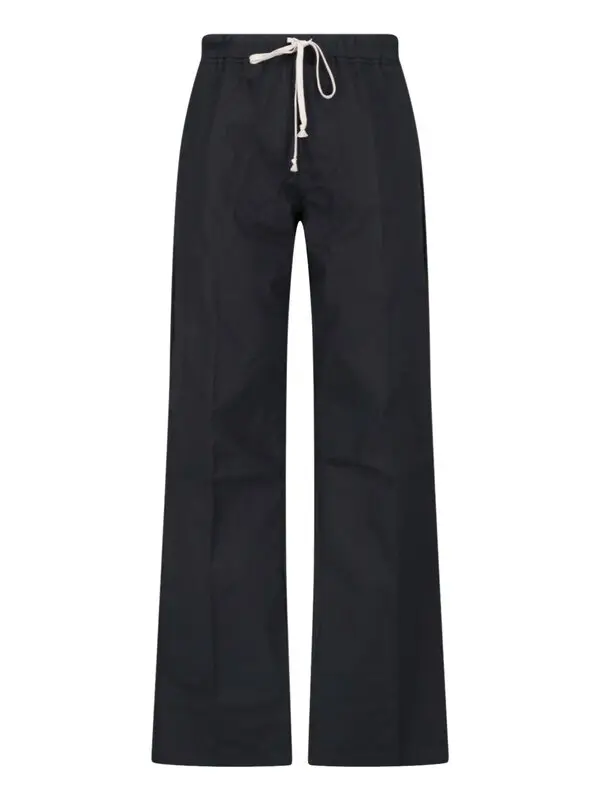 Rick Owens Dietrich Drawstring Waist Trousers - Black