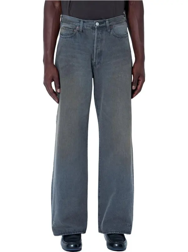 SSSTEIN Loose Wide-leg Denim Jeans - Black