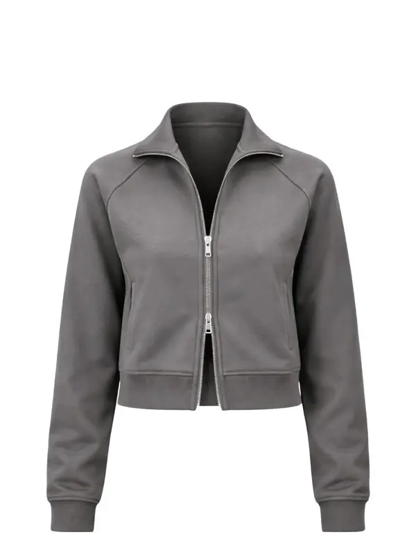 SAMSOE SAMSOE Zip Collared Top - Gray