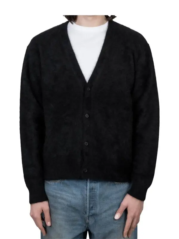 SSSTEIN Long-sleeved Knitted Cardigan - Black