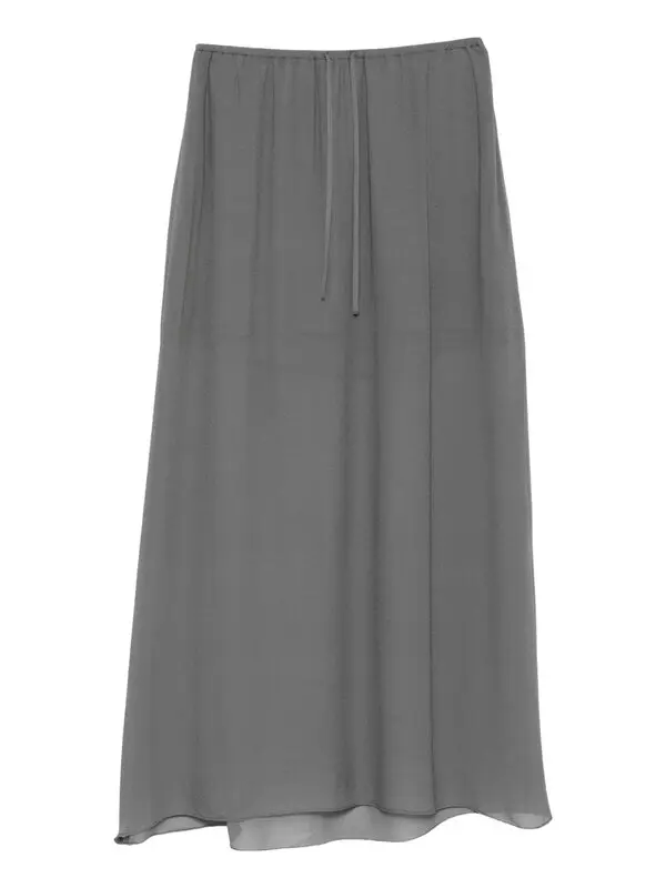 SAMSOE SAMSOE Drawstring Sheer-finish Skirt - Gray