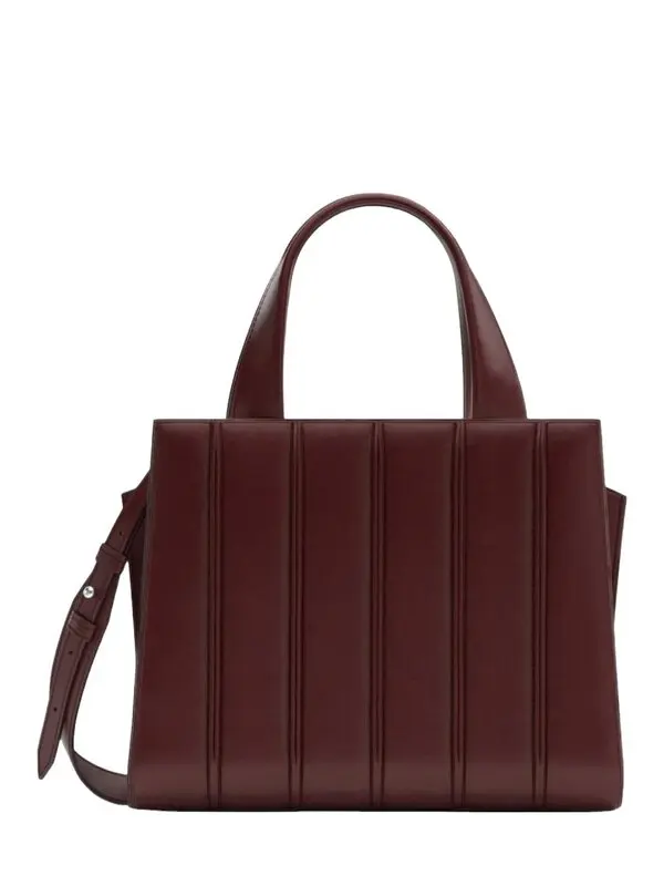 Max Mara Double-handled Textured Handbag - Red