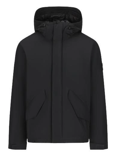 Stone Island Padded Short Hooded Jacket - Black