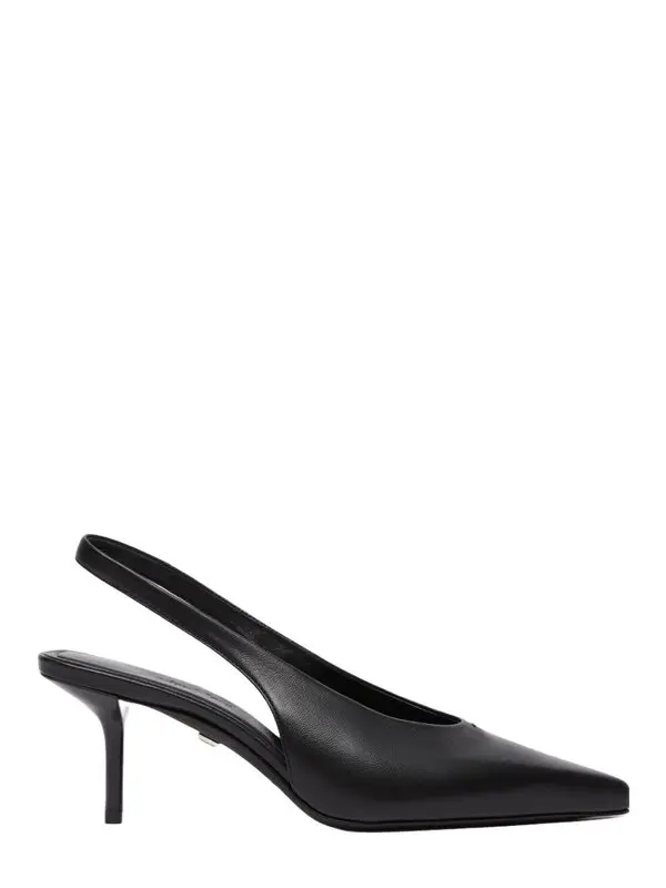 Max Mara Pointed-toe Slingback High-heeled Sandals - Black