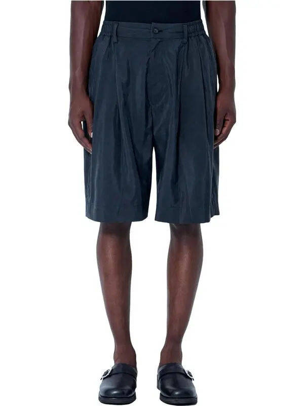 SSSTEIN Wide Easy Tailored Shorts - Black