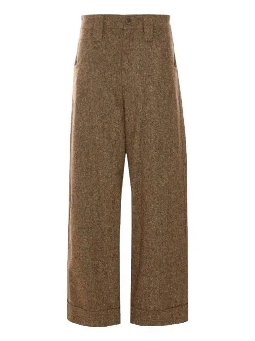 Brunello Cucinelli Tailored Tweed Trousers - Green