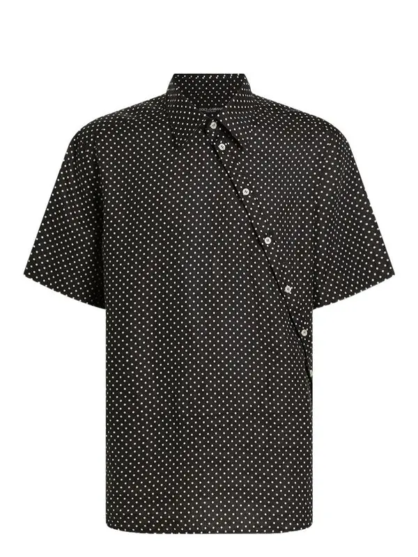 Dolce & Gabbana Collared Short-sleeved Shirt - Black