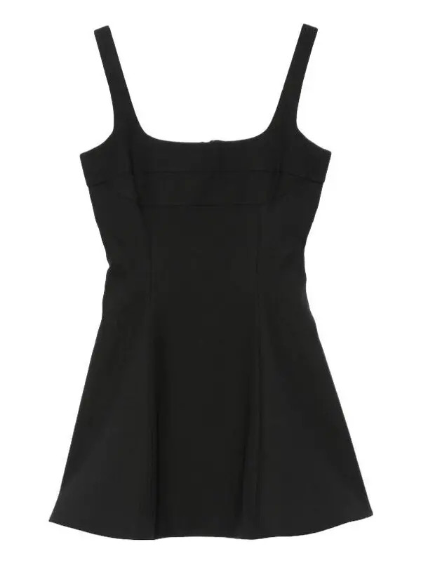 Stine Goya Sleeveless Square Neck Patchwork Dress - Black