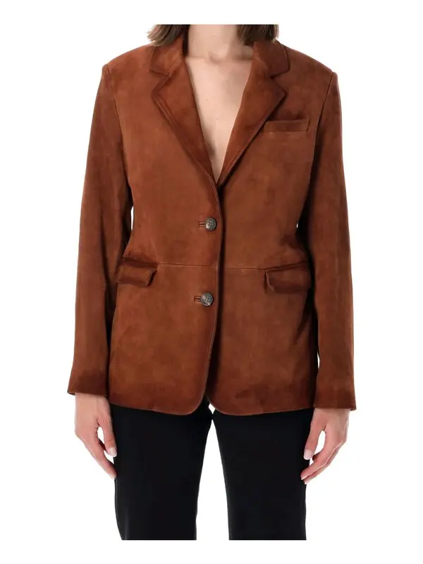 GOLDEN GOOSE Single Breasted Jacket - Brown