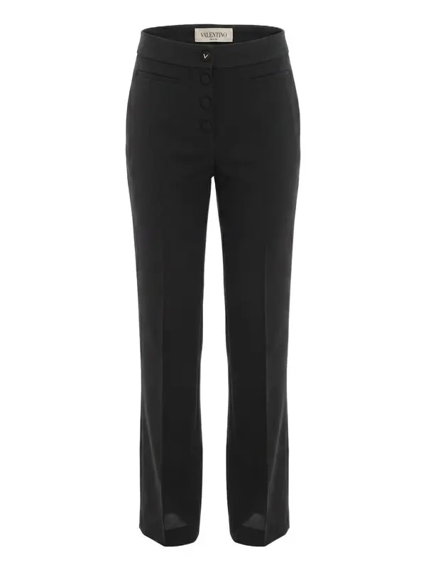 Valentino Garavani Vlogo Signature Button-fastening Trousers - Black