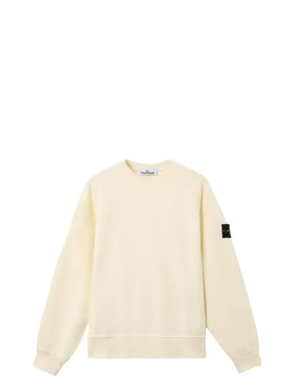Stone Island Oversized Crewneck Sweatshirt With Raglan Sleeves - Ivory