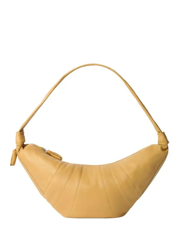 LEMAIRE Large Croissant Bag In Goat Leather - Walnut