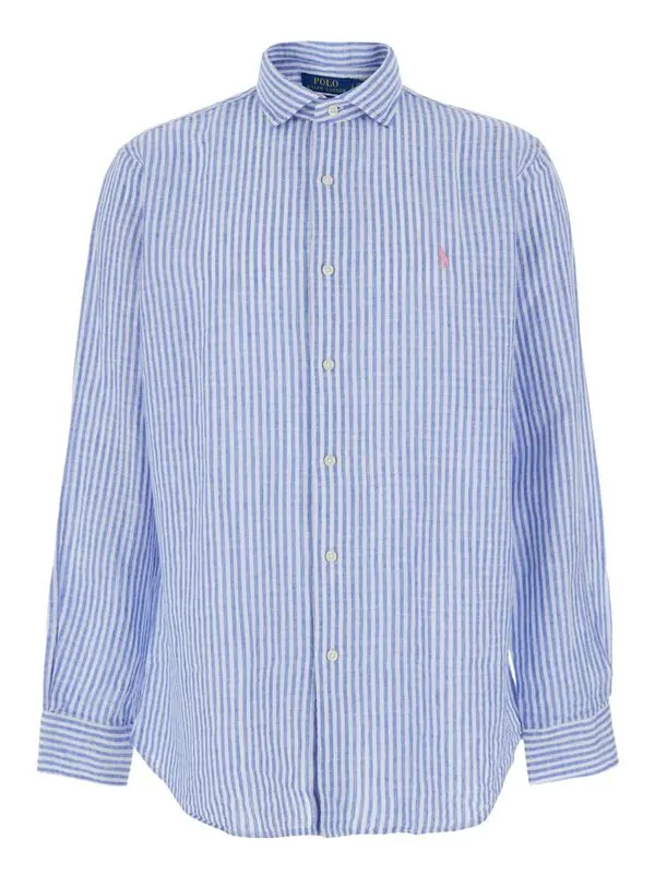 Polo Ralph Lauren Striped Linen Shirt - Blue