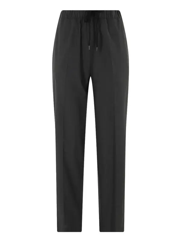 MAISON MARGIELA Wide Tapered Leg Wool Shirting Trousers - Anthracite