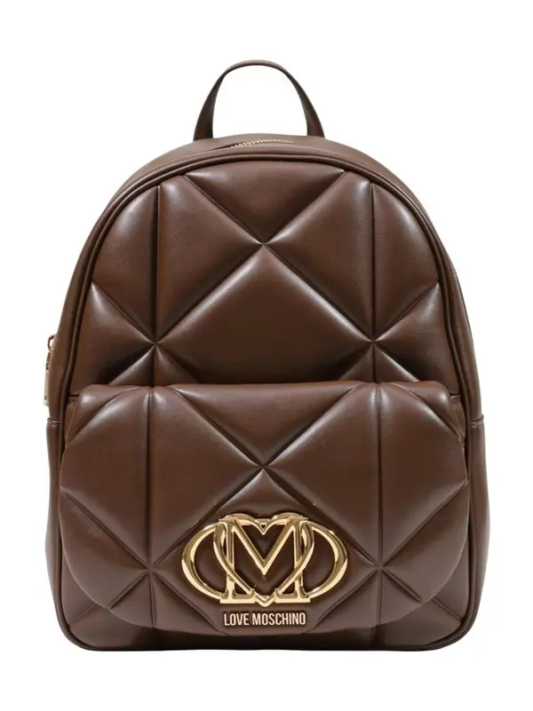 Moschino Quilted Backpack - Brown