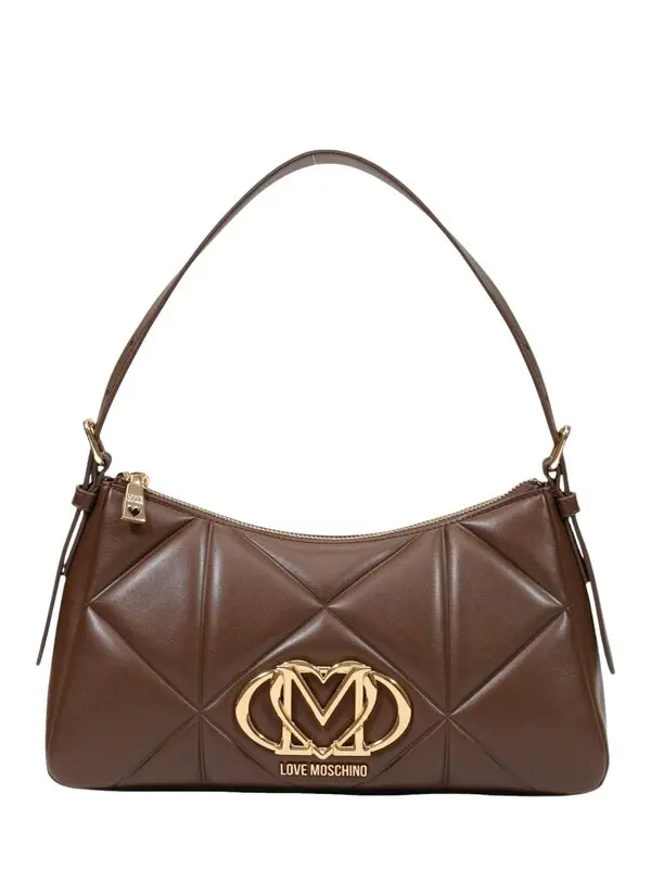 Moschino Quilted Shoulder Bag - Brown