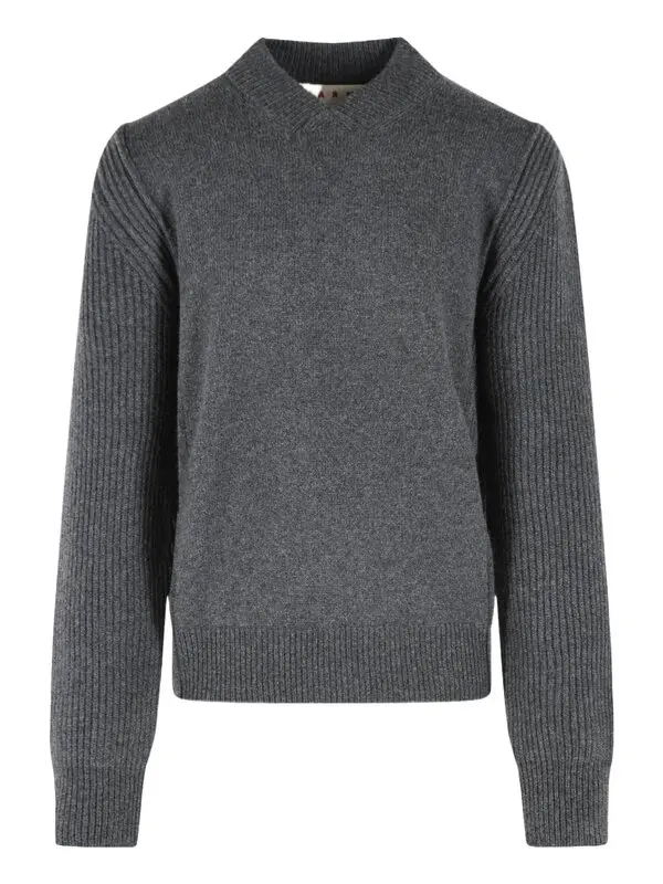 Marni Ribbed Knit Jumper - Grey