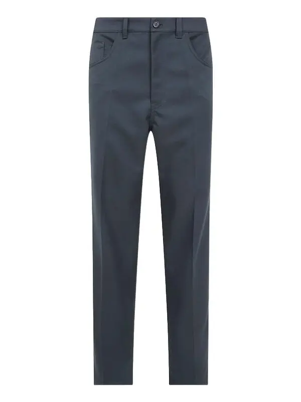 Marni Pressed-crease Straight-leg Trousers - Black