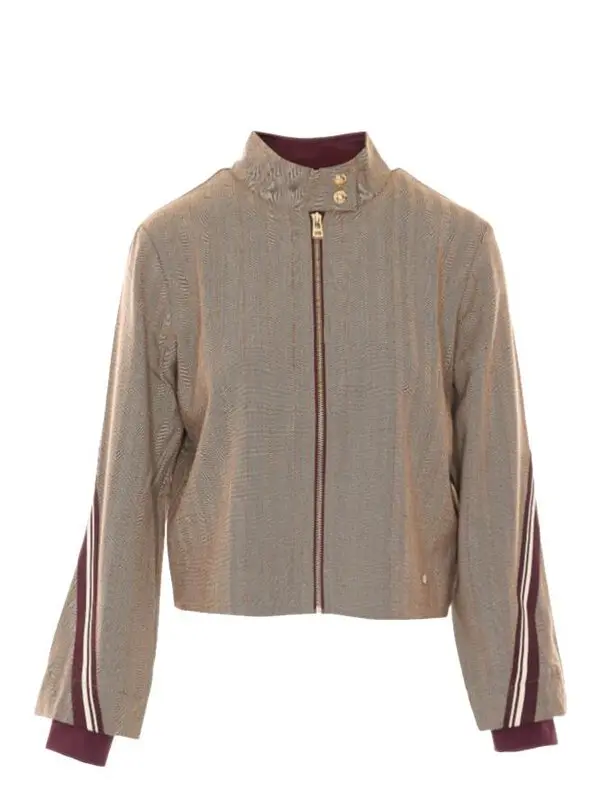 Liu Jo Striped Zip-up Jacket - Brown