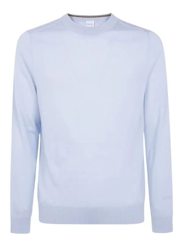 Paul Smith Long Sleeved Crewneck Knitted Sweater - Blue