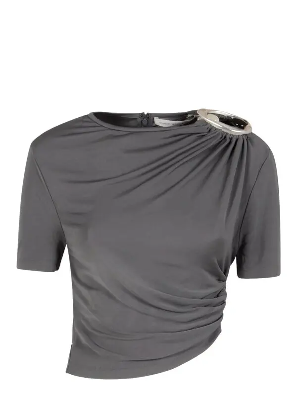 Christopher Esber Draped Crewneck Top - Grey