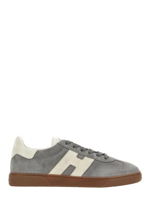 Hogan H647 Logo-patch Low-top Sneakers - Grey
