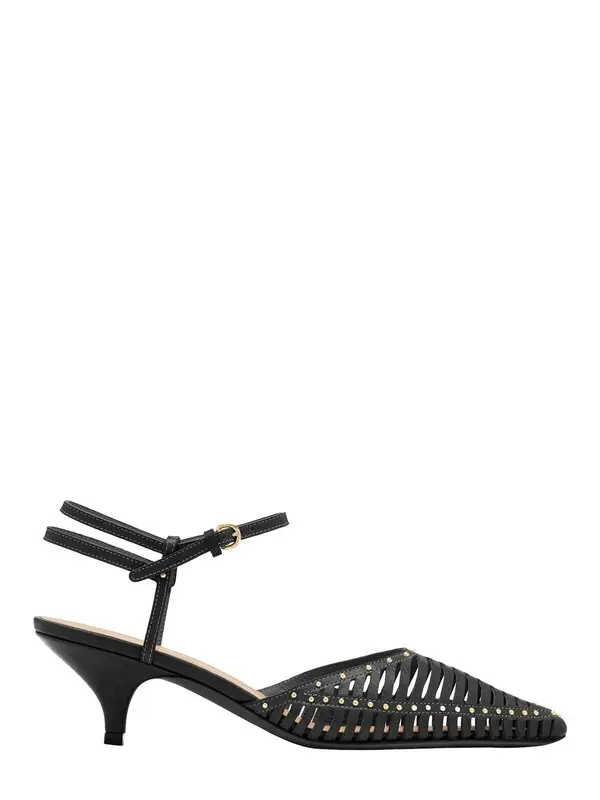 Ulla Johnson Francine Cage Kitten Heel - Noir