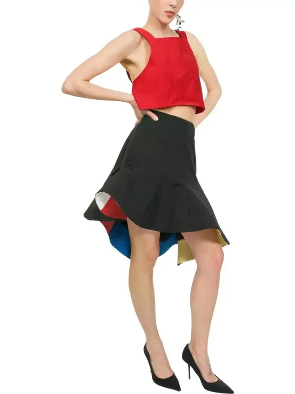 Rosie Assoulin Simon Says Peak Drama Mini Skirt - Black