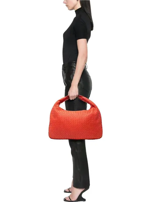 Bottega Veneta Medium Nappa Intrecciato Veneta Hobo Bag - Orange