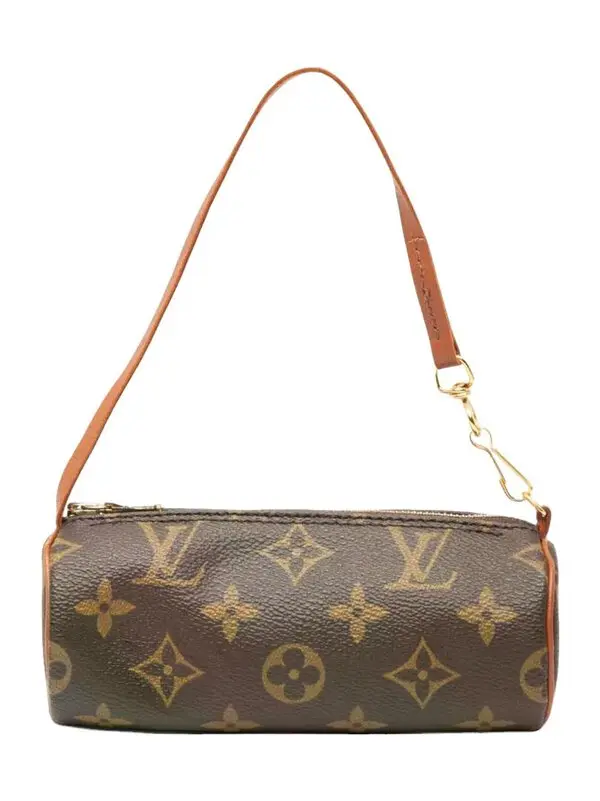 LOUIS VUITTON Monogram Papillon Pochette Handbag - Brown