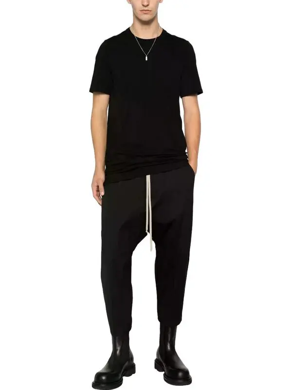 Rick Owens Drawstring Cropped Trousers - Black