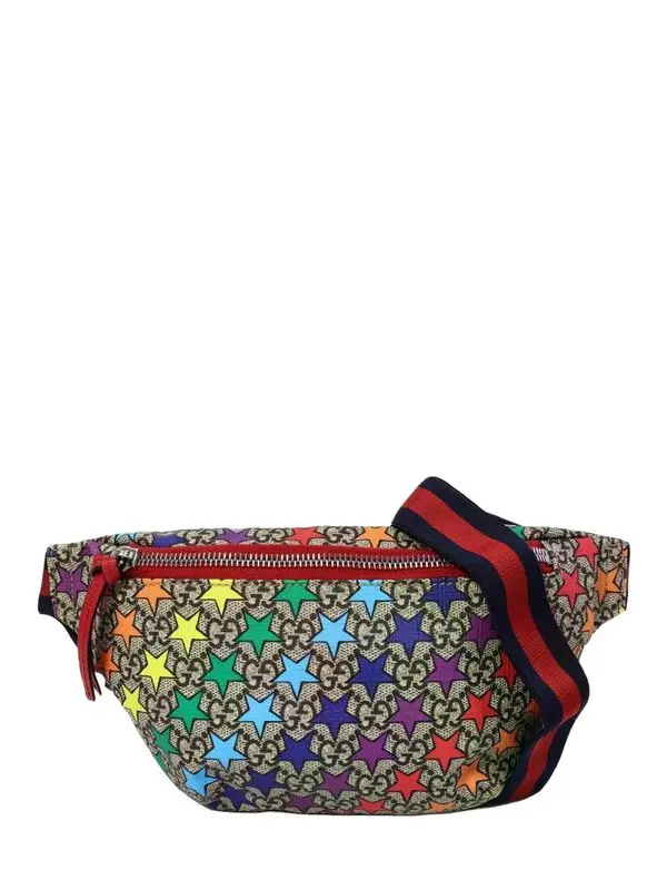 Gucci Gg Supreme Star Print Belt Bag - Grey