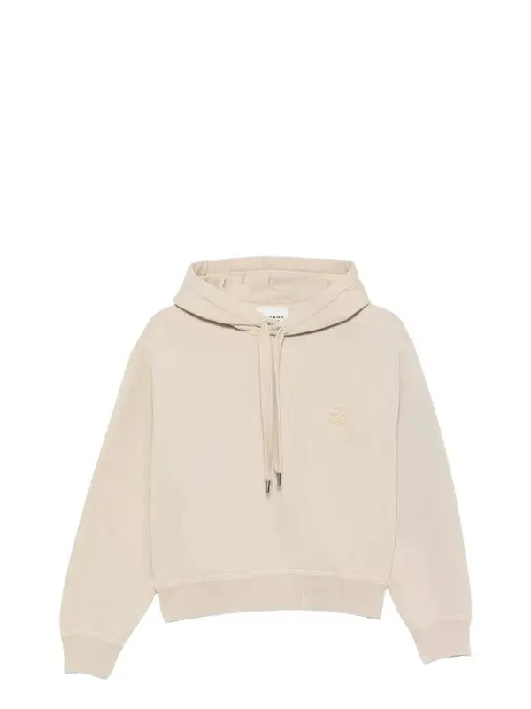 MARANT ETOILE Logo-embroidered Drawstring Hoodie - Neutrals