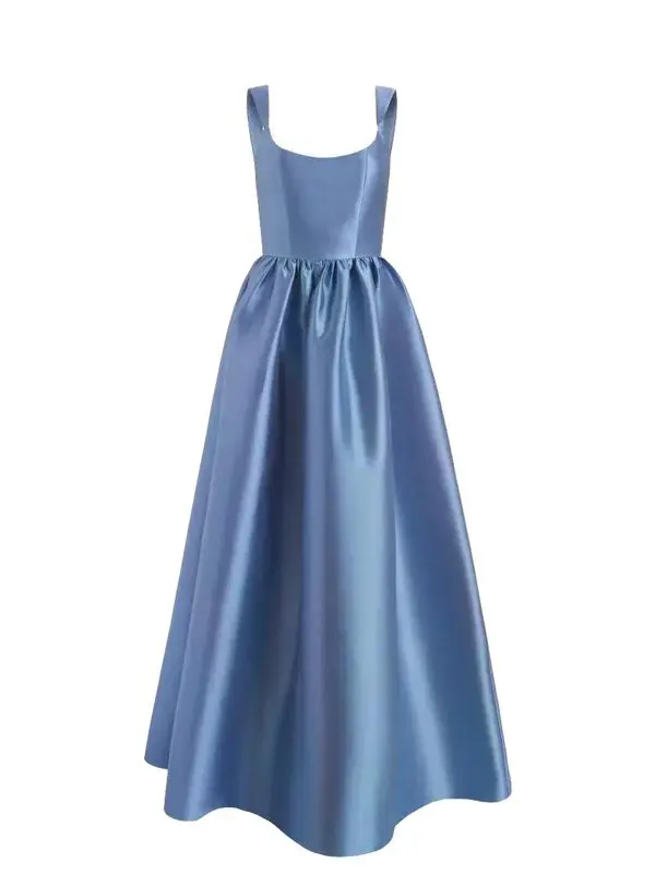 MARKARIAN Tatiana Mikado Maxi Dress - Blue