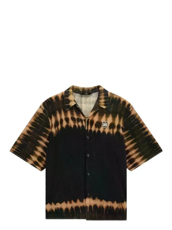 Amiri Ma Patch Tie-dye Knit Shirt - Black