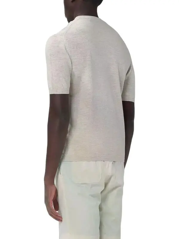 BROOKSFIELD Short-sleeve Linen T-shirt - Neutrals
