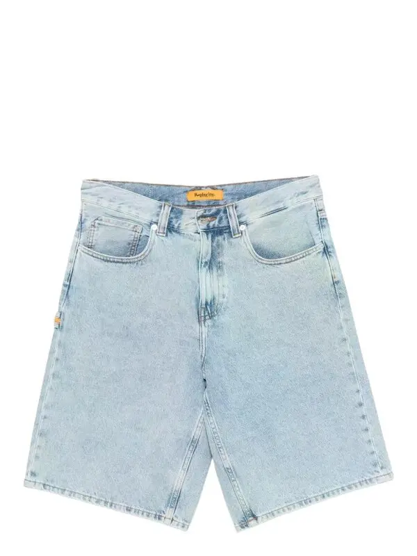 REPLAY Acid Wash Denim Shorts - Blue