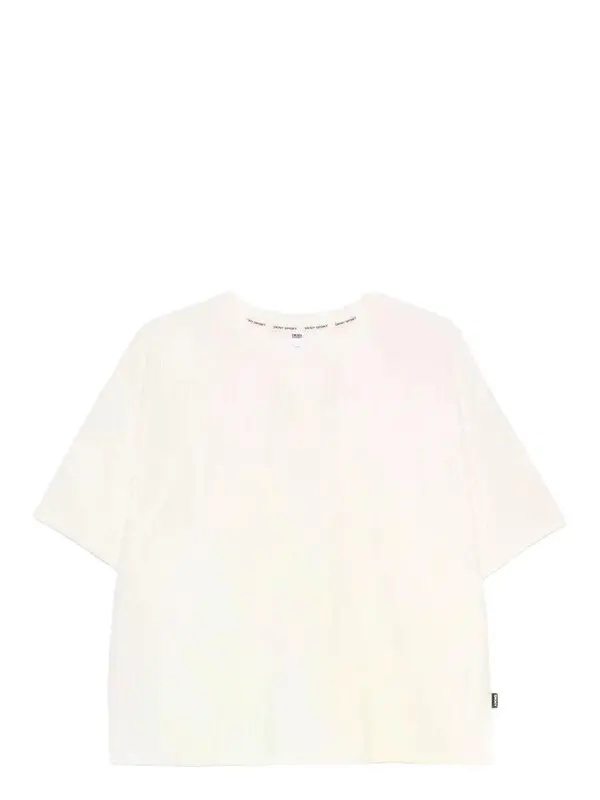 Dkny Ribbed Knit T-shirt - Neutrals